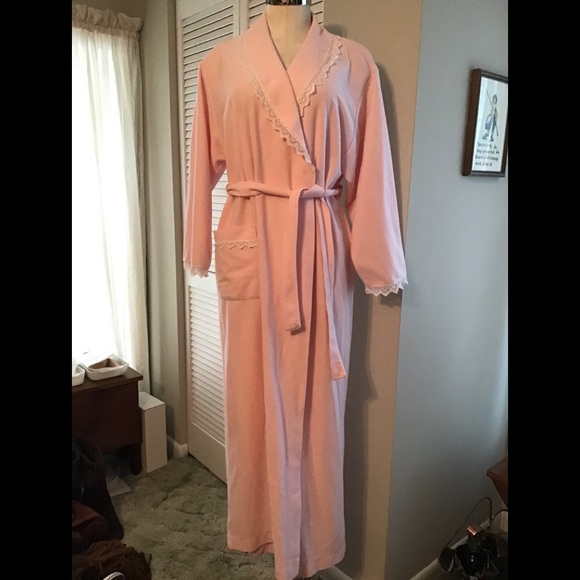Shadowline | Intimates & Sleepwear | Vtg Shadowline Long Pink Robe ...